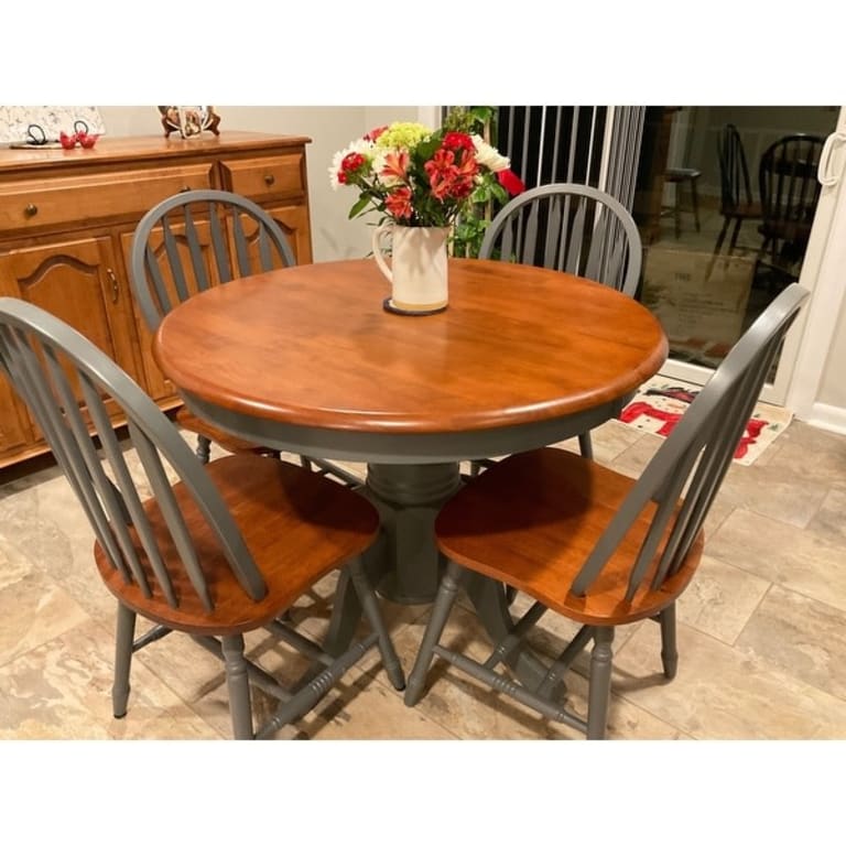 Simple Living Carolina Farmhouse Solid Wood Dining Table with Leaf - On ...