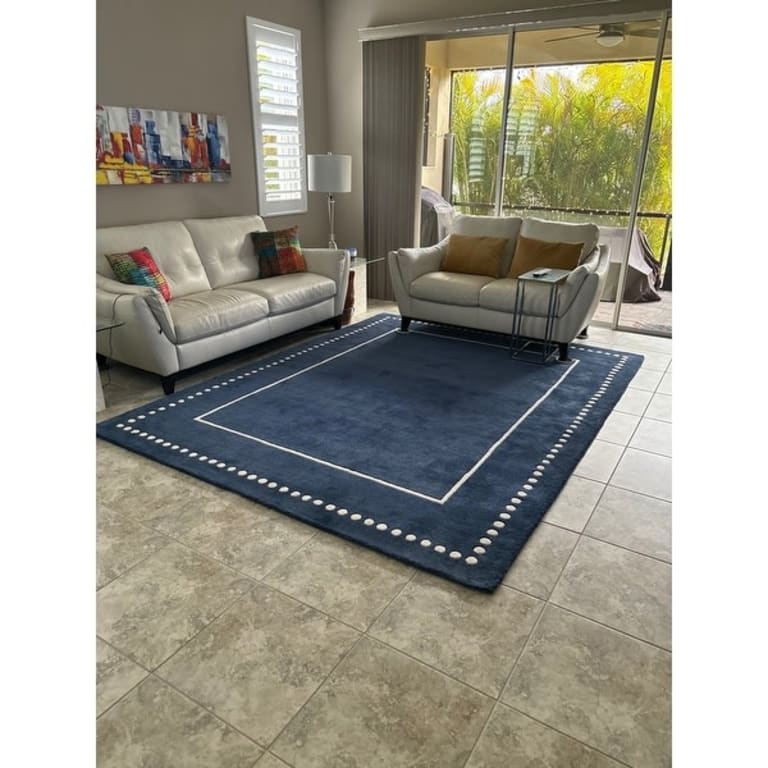 SAFAVIEH Handmade Bella Alverta Dotted Border Wool Rug - Bed Bath ...