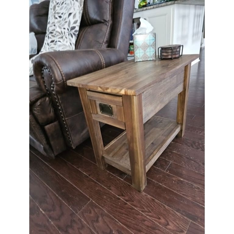 WYNDENHALL Garret SOLID ACACIA WOOD 14 inch Wide Rectangle Rustic ...
