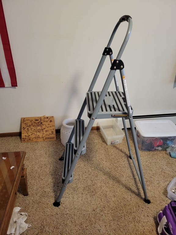 3-Step Cosco Grey Metal Step Ladder