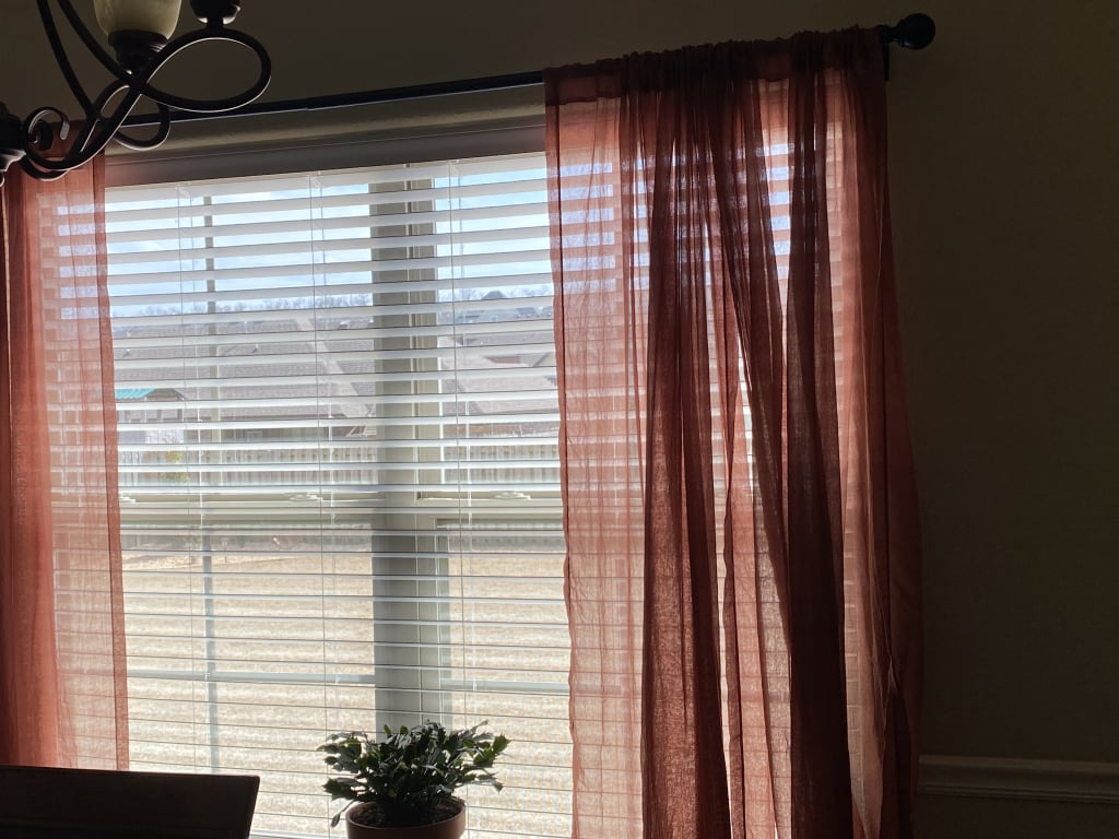 Lyra Cedar Sheer Rod Pocket Curtain Panel, 84"