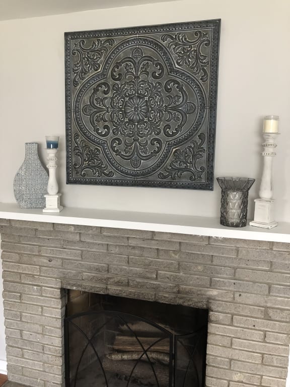 Grey Metal Square Wall Decor, 36"