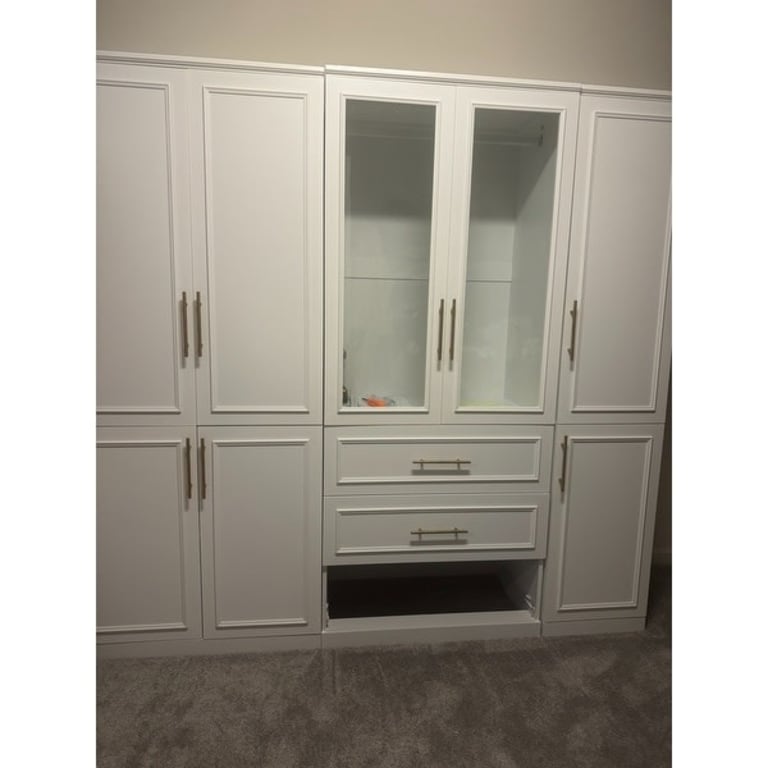74.8"H Modular Armoire&Wardrobe Storage Cloest Cabinet Organizer White ...