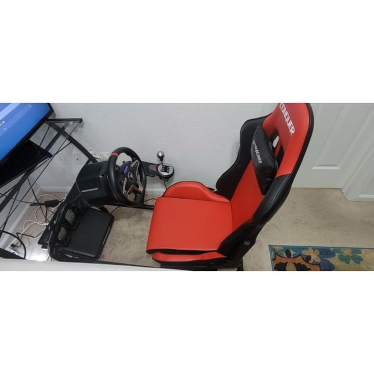 Conquer Racing Simulator Cockpit Driving Seat Reclinable with Gear ...