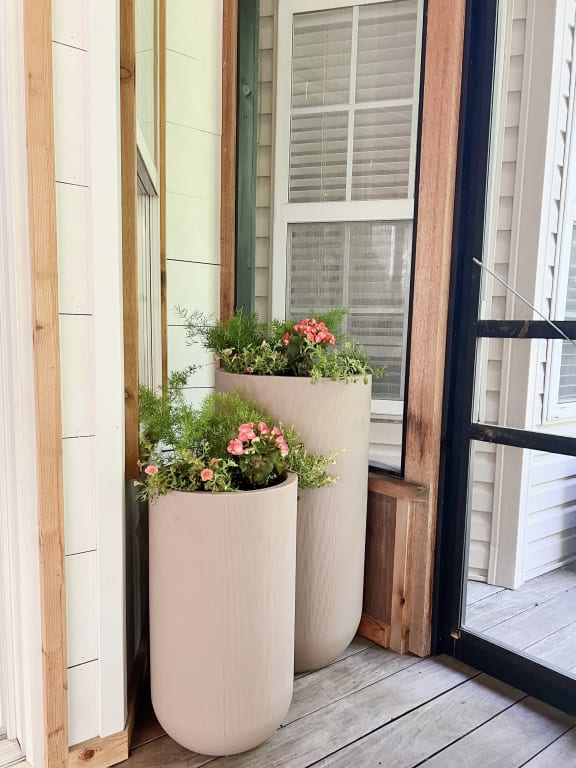 Japi Fringe Clay Tall Outdoor Planter, Large | At Home