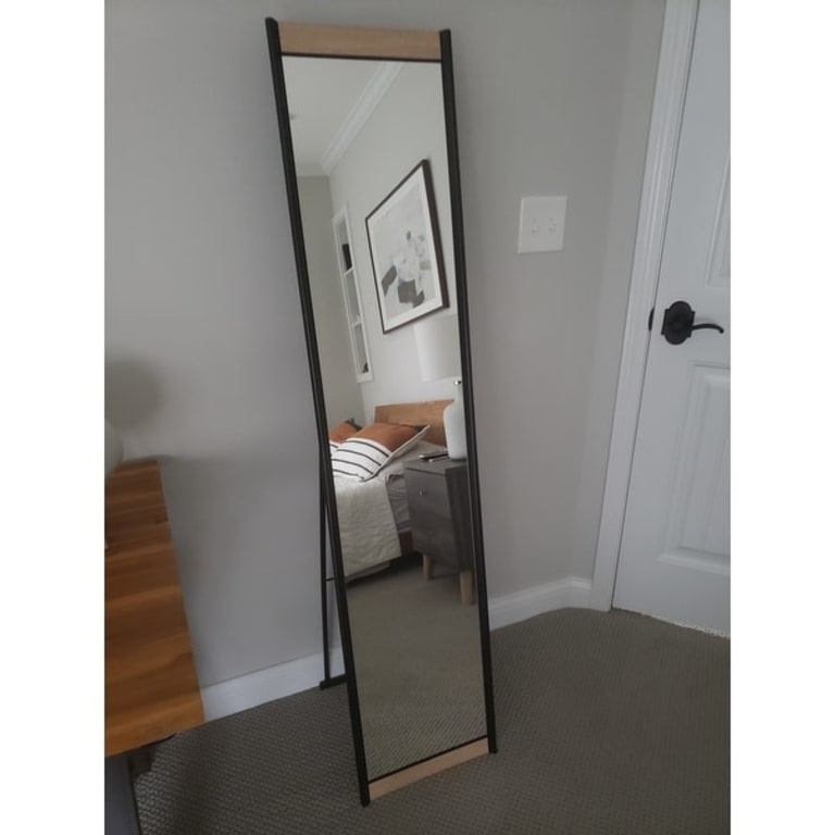 Adesso Albert Matte Black Floor Mirror - Bed Bath & Beyond - 30977647