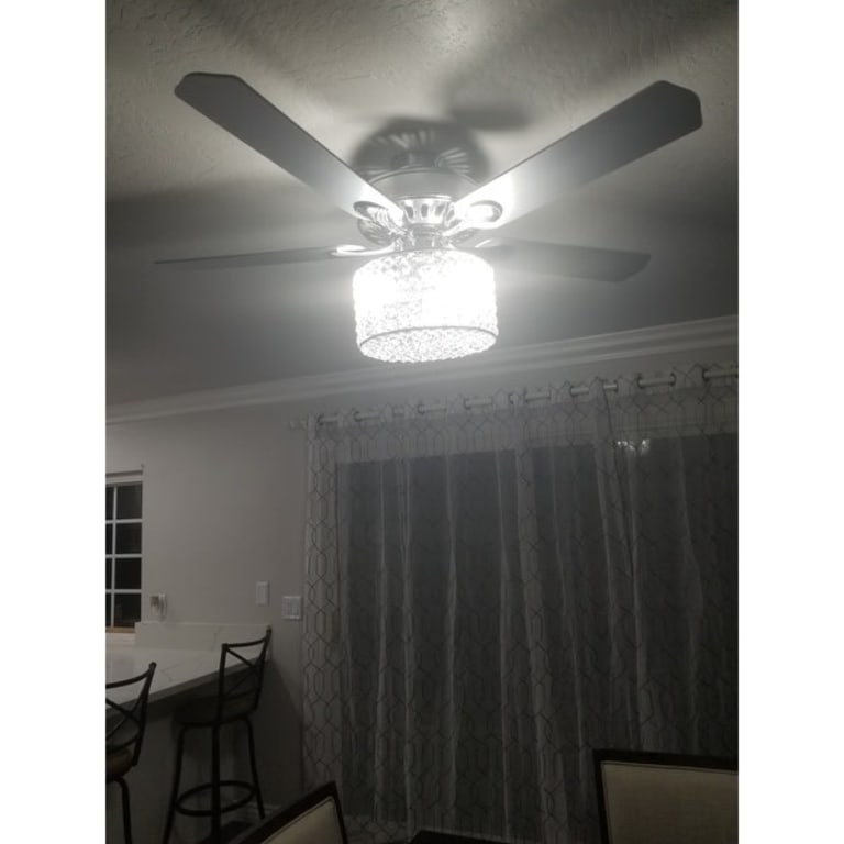 Brandy 52" 3-Light Crystal LED Ceiling Fan With Remote by JONATHAN Y ...