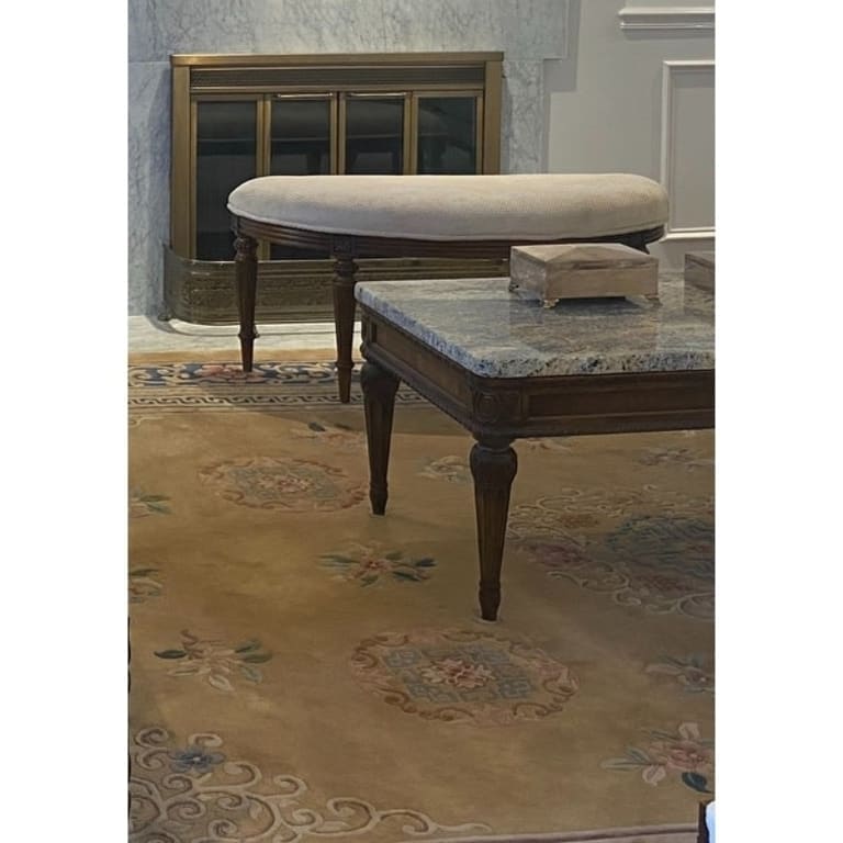 Butler Tamara Solid Hardwood Olive Ash Burl Demilune Bench - Bed Bath ...