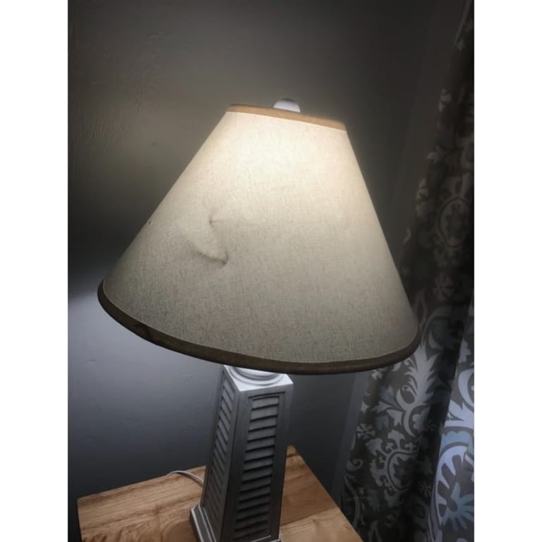 29" Shutter Table Lamp with Shade, Cream (Set of 2) - N/A - Bed Bath ...