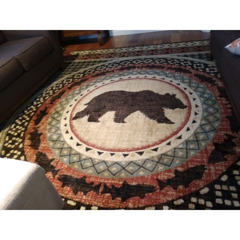 Bear Paw Print Area Rug (3' x 5') - 3'8" x 4'10" - Bed Bath & Beyond ...