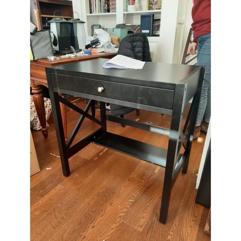 Simple Living X-Frame Farmhouse Wood Desk - On Sale - Bed Bath & Beyond ...