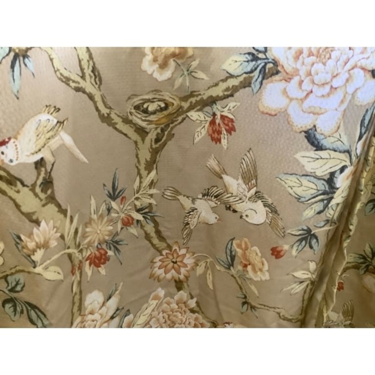 Waverly Mudan 100x84 Panel Pair - Taupe - Bed Bath & Beyond - 33654342