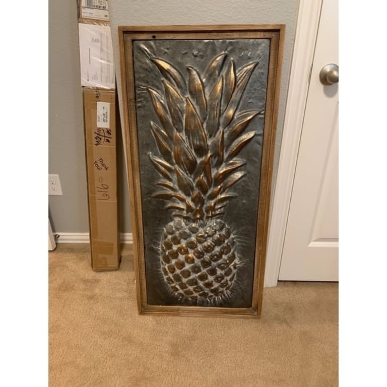 American Art Decor Metal Pineapple Wall Art - On Sale - Bed Bath ...