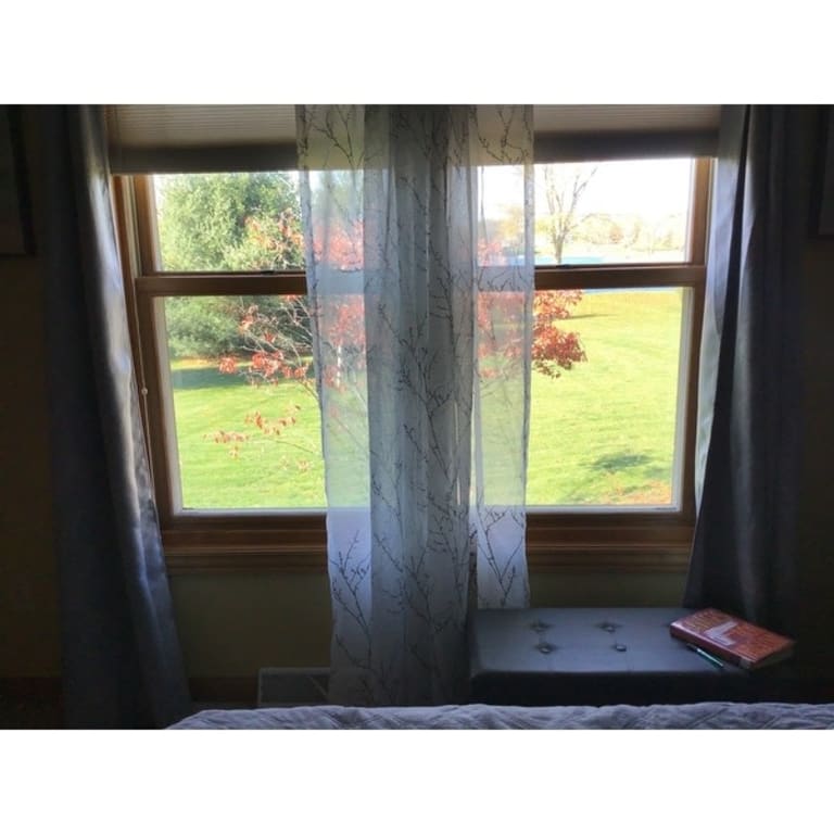 Aurora Home Sheer Watercolor Tree Branch Curtains - Bed Bath & Beyond ...