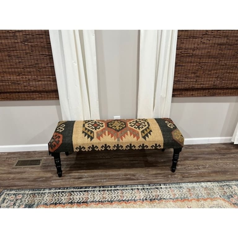 Sevita Southwestern Indoor Bench 16"W x 47"L x 18"H - 16"Wx47"Lx18"H ...
