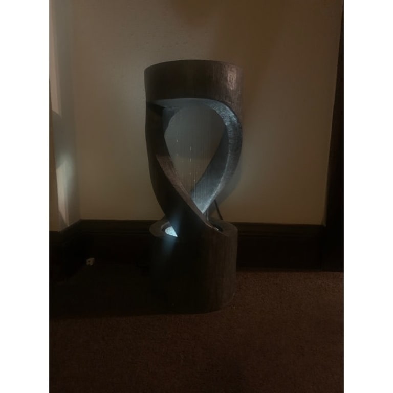 Sunnydaze Contemporary Double Helix Outdoor Water Fountain Feature w ...