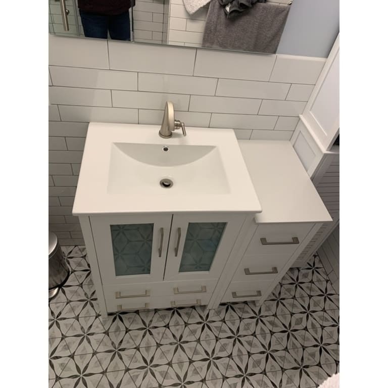 Vanity Art 36-Inch Single Sink Bathroom Vanity with Top & Free Mirror ...