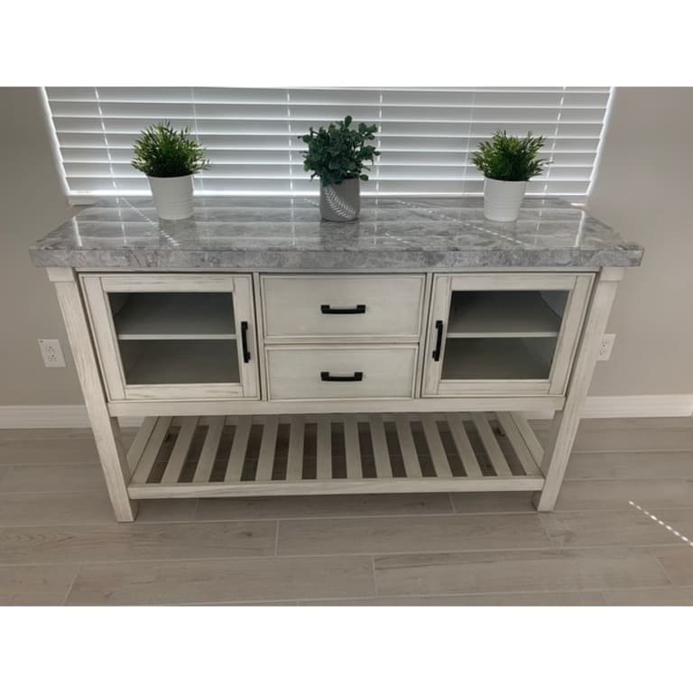 The Gray Barn Cardella Marble Top Server - Bed Bath & Beyond - 32820166