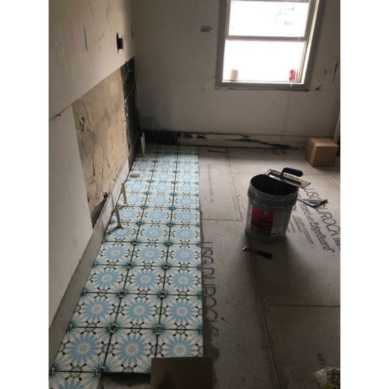 Handmade Alhambra Blue, Green, Black Tile, Pack of 12 (Morocco) - Bed ...