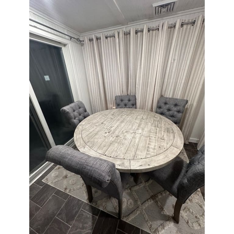 Sagrada 55-inch Round Sierra Grey Dining Table - On Sale - Bed Bath ...