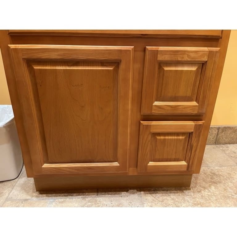 30X18 Raised Panel Oak Vanity with Drawers - On Sale - Bed Bath ...