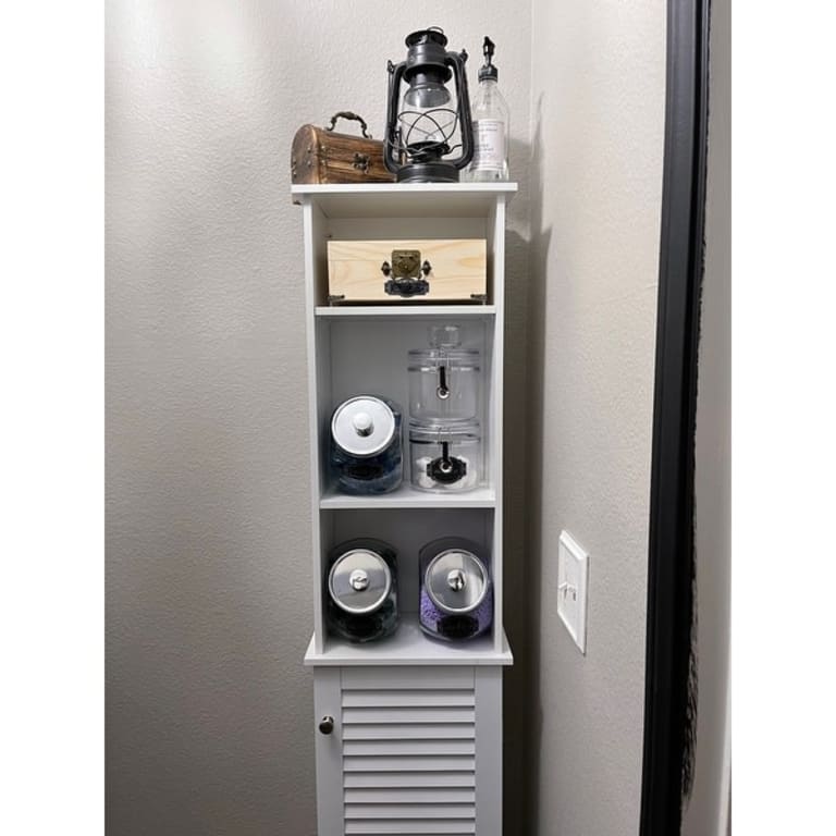 HOMCOM Freestanding Bathroom Storage Cabinet Organizer Tower - On Sale ...