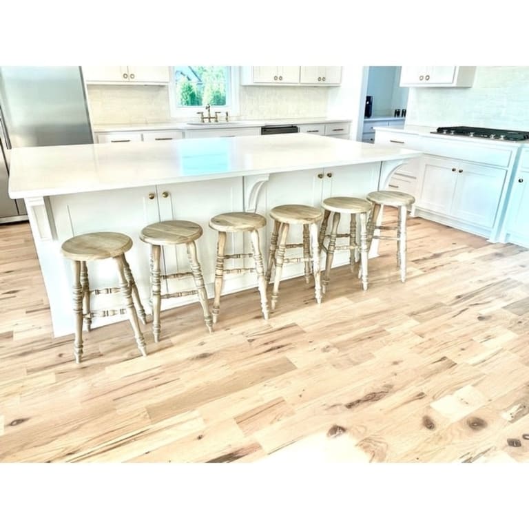 Handcrafted Natural Solid Mindi Wood Bar Stool by East at Main - Bed ...