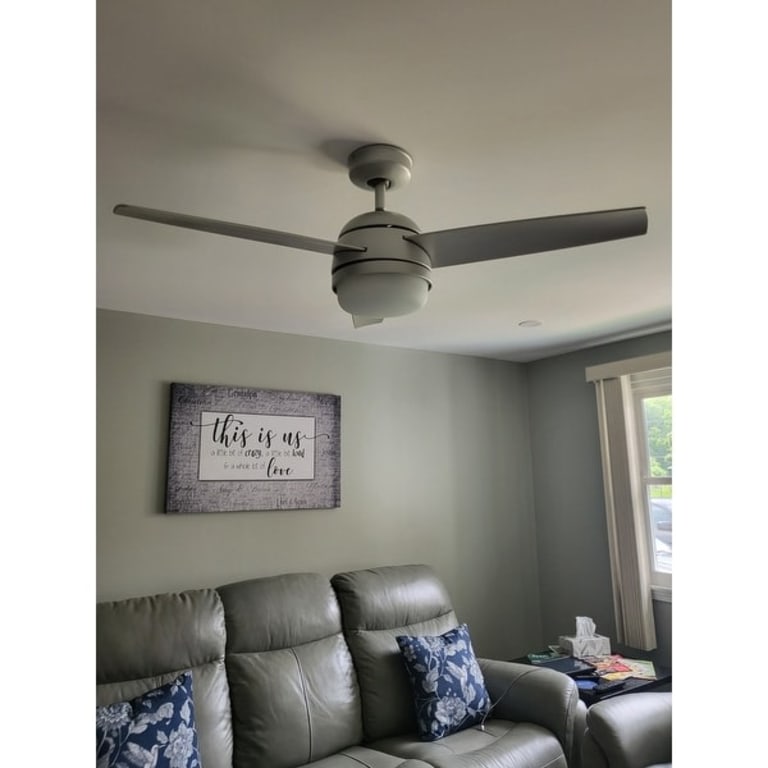 Hunter 48" Midtown Ceiling Fan with LED Light Kit and Handheld Remote ...