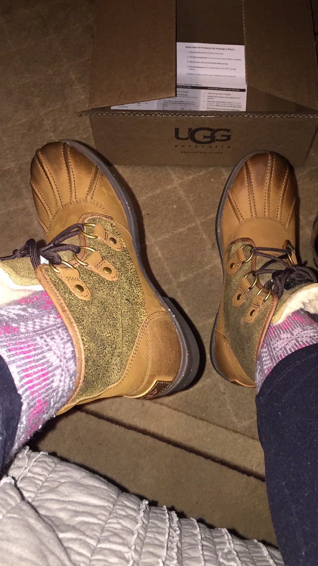 UGG® Cecile Lace Up Duck Booties | Bloomingdale's