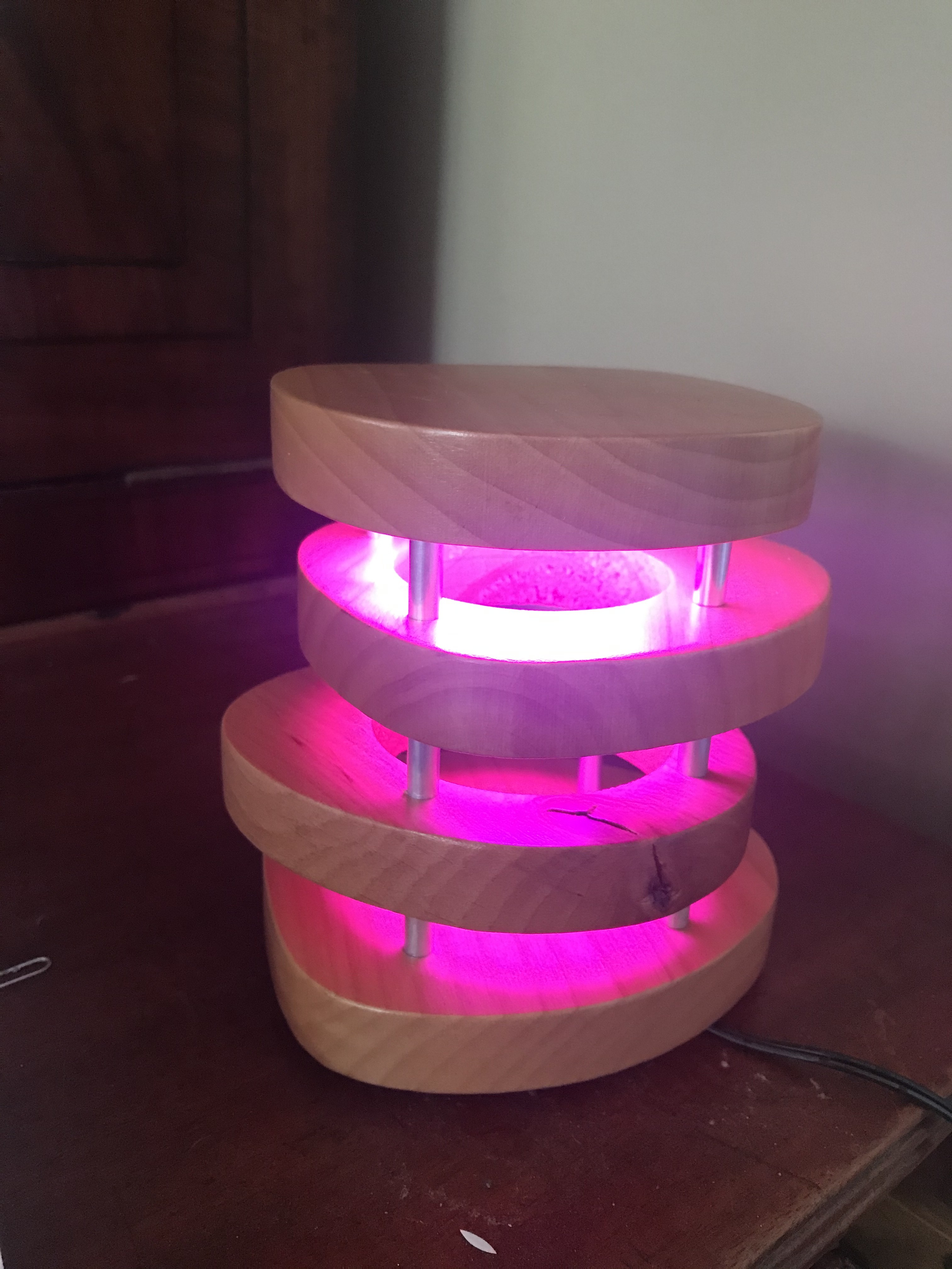 Long Distance Friendship Lamp - Wood | Wi-Fi Touch Lights | Uncommon Goods