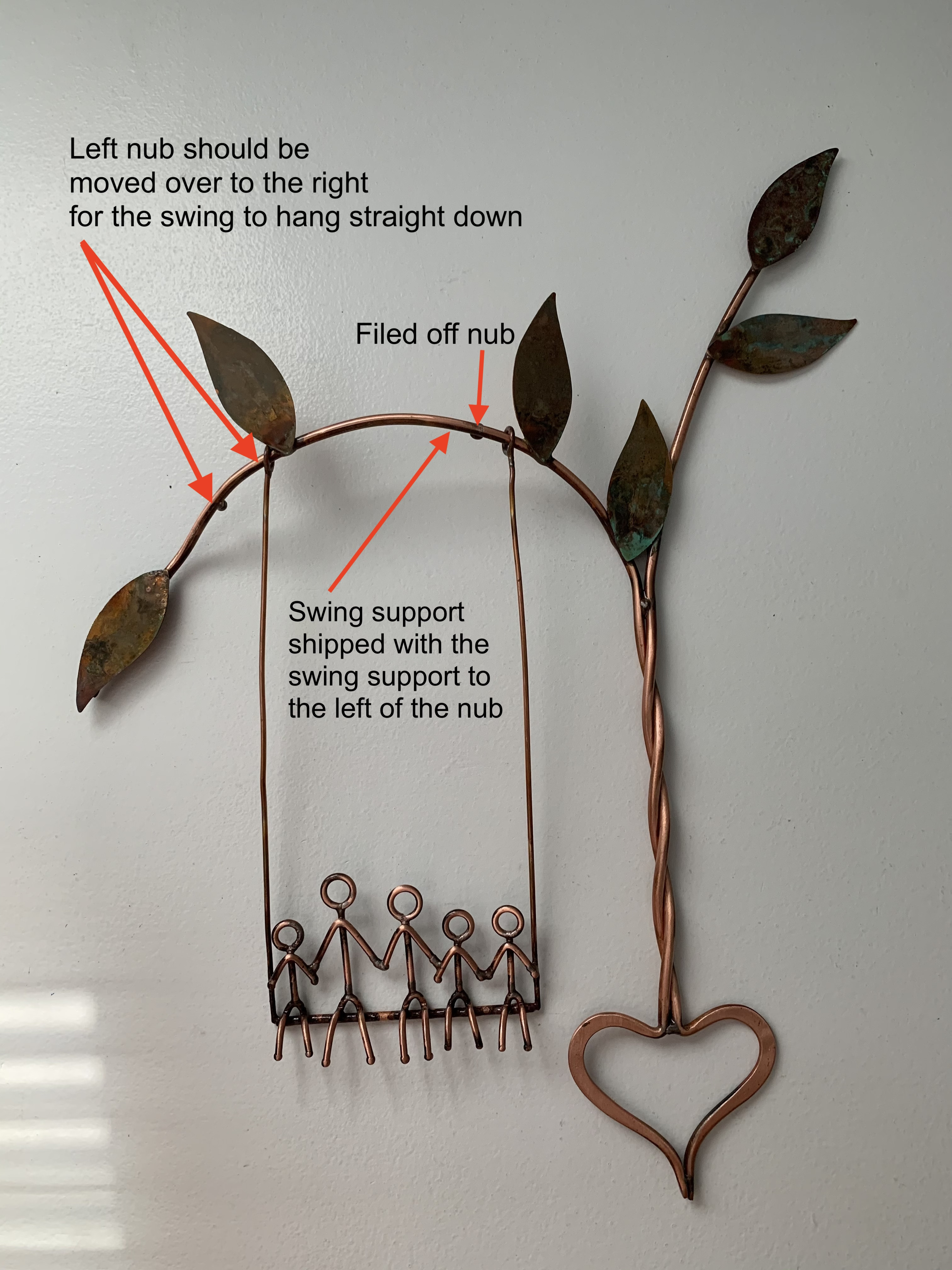 Rooted in Love Swing Sculpture | Copper Couple's Art | Uncommon Goods