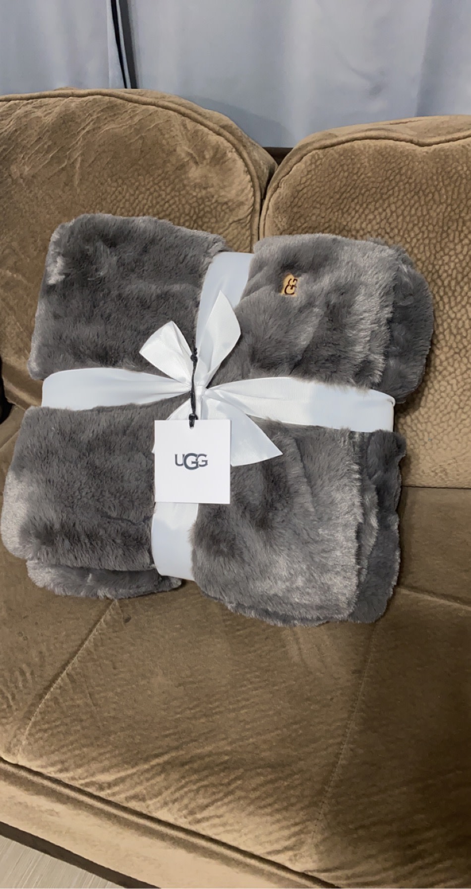 UGG® Euphoria Plush Reversible Faux Fur Throw, 50" x 70" - Macy's