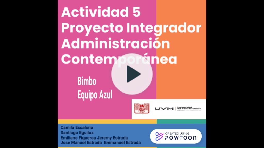Powtoon - Actividad 5. Proyecto integrador Mayahii. Diseño d