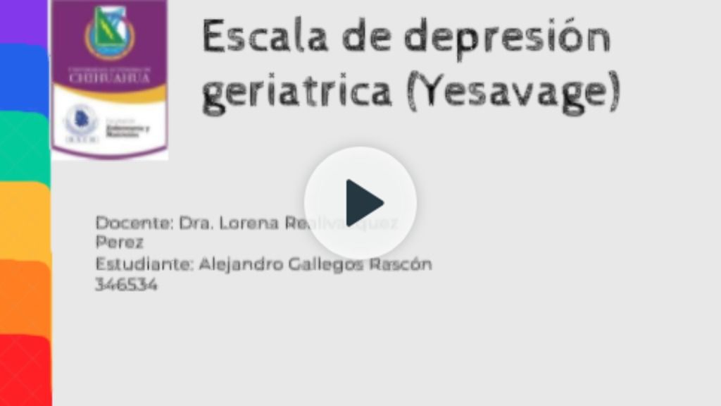 Powtoon - Escala de valoracion geriatrica (yesavage)