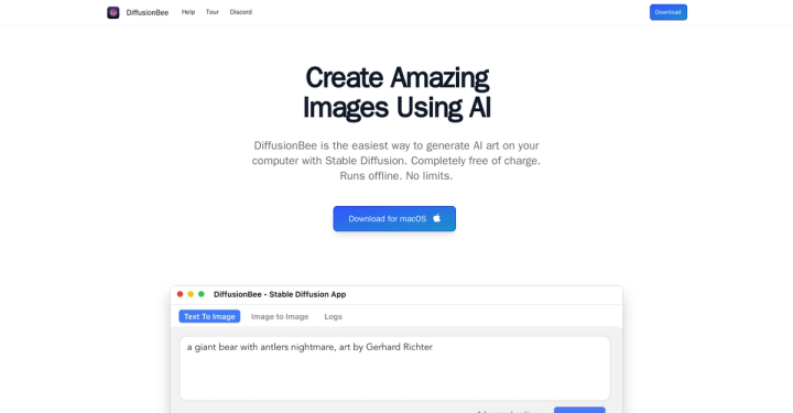 DiffusionBee | Tool Information & Alternatives | Foundr.AI DiffusionBee | Tool Information & Alternatives | Foundr.AI