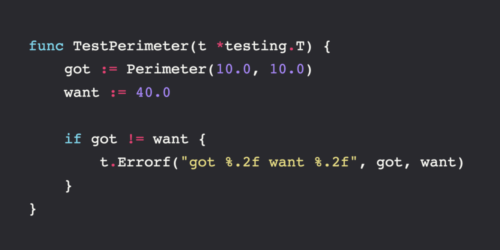 Learn Go By Writing Tests Structs Methods Interfaces And Table Driven Tests Dev Community