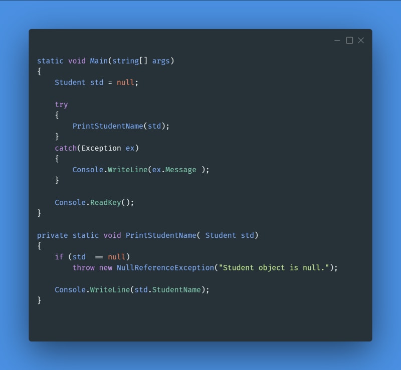 Throw Exception in C# - DEV Community Throw Exception in C# - DEV Community