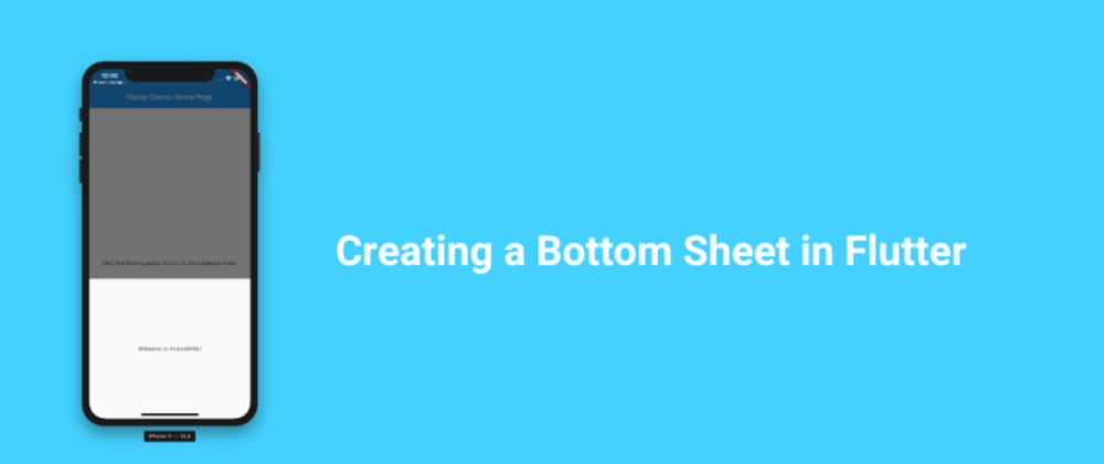 Creating a Bottom Sheet in Flutter - DEV Community Creating a Bottom Sheet in Flutter - DEV Community