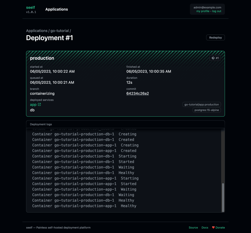 Containerizing And Deploying A Go Application With Seelf Dev Community