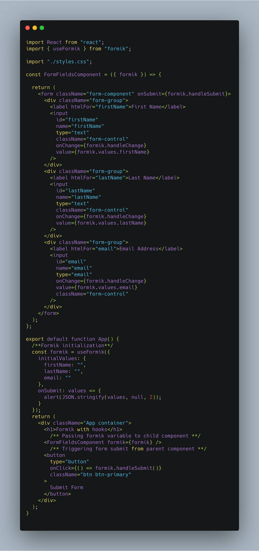 Understanding Formik Hooks With Use Casecomplex Dev Community