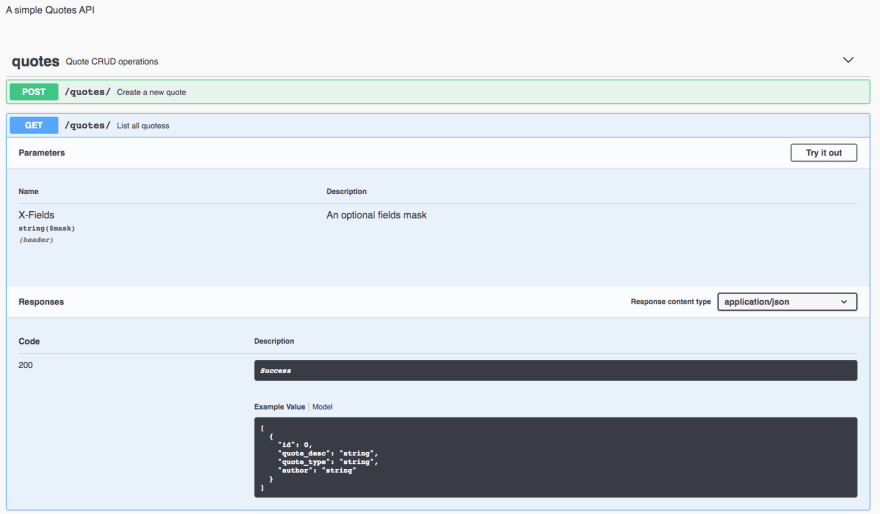Build Restful API with Swagger documentation - DEV Community Build Restful API with Swagger documentation - DEV Community