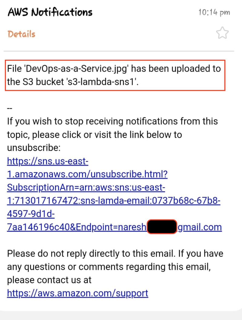 Automating S3 File Upload Email Notifications with AWS Lambda and SNS ...