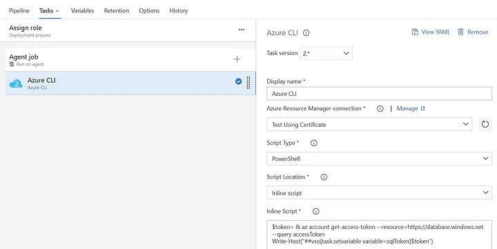 Running A Sql Script From The Azure Pipeline Using A Service Principal With Certificate Dev