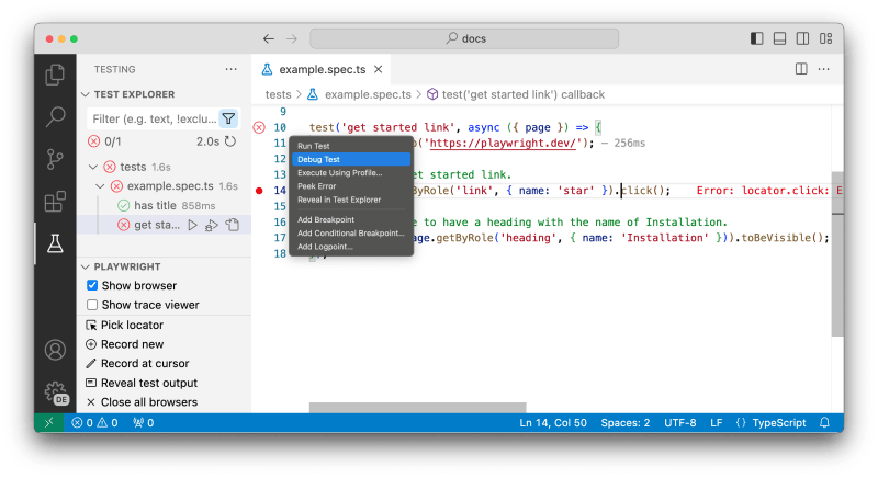 Debugging Playwright Tests in VS Code - DEV Community Debugging Playwright Tests in VS Code - DEV Community