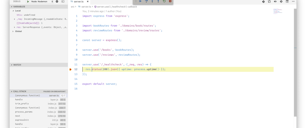 Nodejs With Typescript Debug Inside Vscode And Nodemon Dev Community