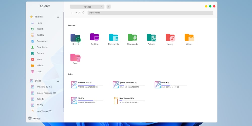 Xplorer A Modern File Explorer That Was Written Using Typescript Has Its Performance Improved