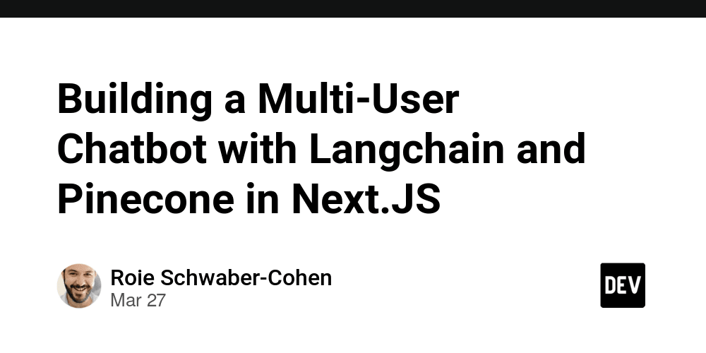 Building a Multi-User Chatbot with Langchain and Pinecone in Next.JS ... Building a Multi-User Chatbot with Langchain and Pinecone in Next.JS ...