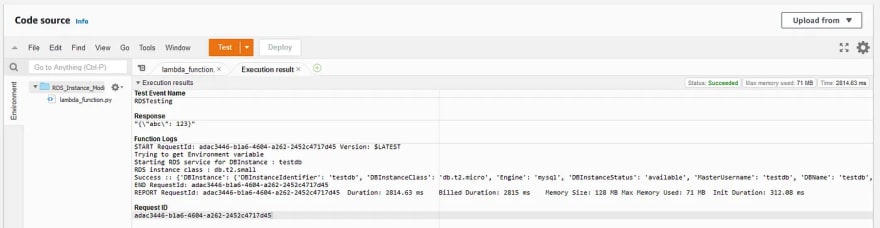 Modify the AWS RDS Instance size using Lambda Function - DEV Community Modify the AWS RDS Instance size using Lambda Function - DEV Community