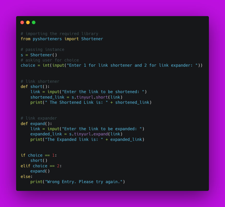 How To Build An Url Shortener And Expander Using Python Dev Community