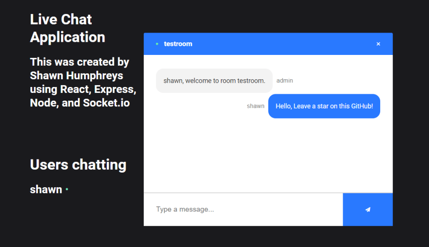 Real Time Chat Application With React Nodejs And